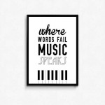“Where words fail – music speaks” plakat - byLILIANLUND