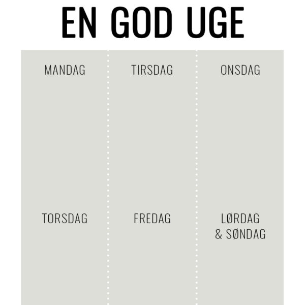 “EN GOD UGE” PLANLÆGNINGS-KALENDER - byLILIANLUND