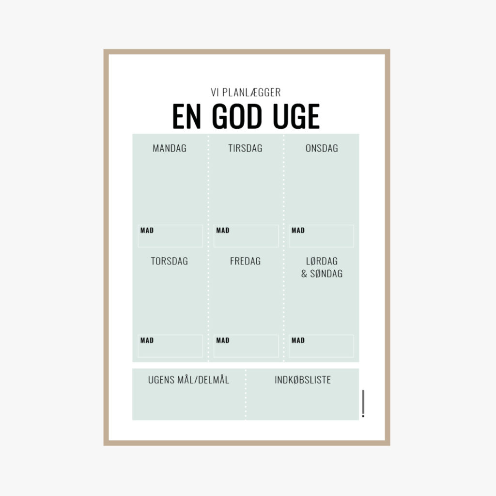 “EN GOD UGE” PLANLÆGNINGS-KALENDER - byLILIANLUND